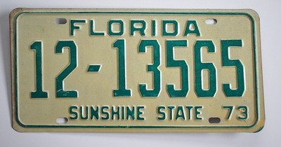 Old 1973 Florida License Plate - Warp in the Metal | eBay
