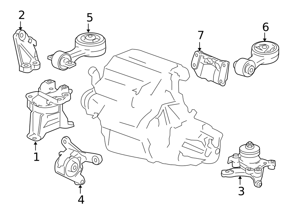 Genuine Honda Rubber Assembly Transmission Mounting (Mt) 50850-SNG-013 ...