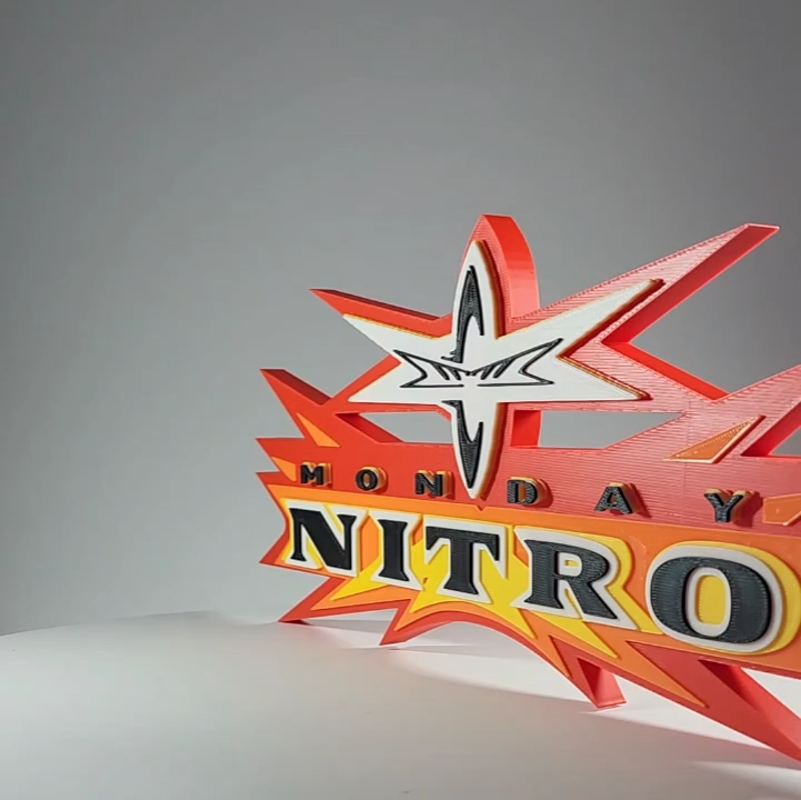 WCW World Wrestling 3D printed Monday Nitro stand | WCW Nitro Display ...