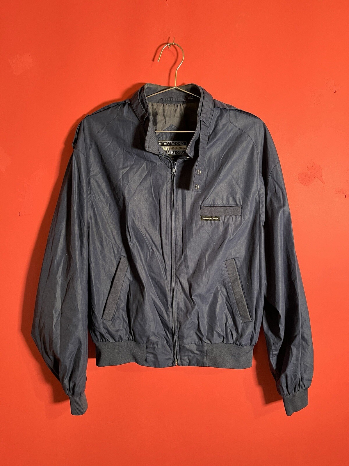 VTG Members Only Original Iconic Racer Jacket Navy Si… - Gem