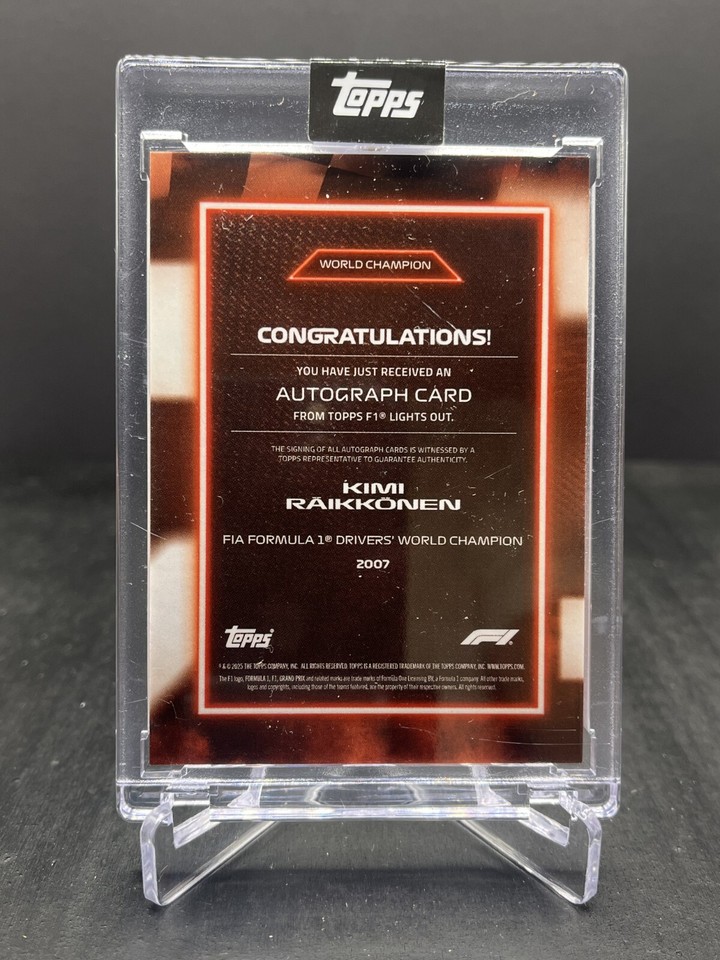 2025 Topps Lights Out F1 Kimi Raikkonen Autograph Auto World Champion ...