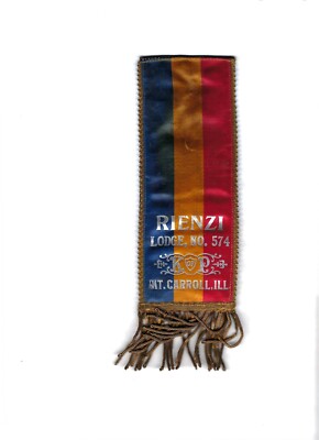 Large GAR Ribbon Rienzi Lodge Mt Carroll Illinois | eBay