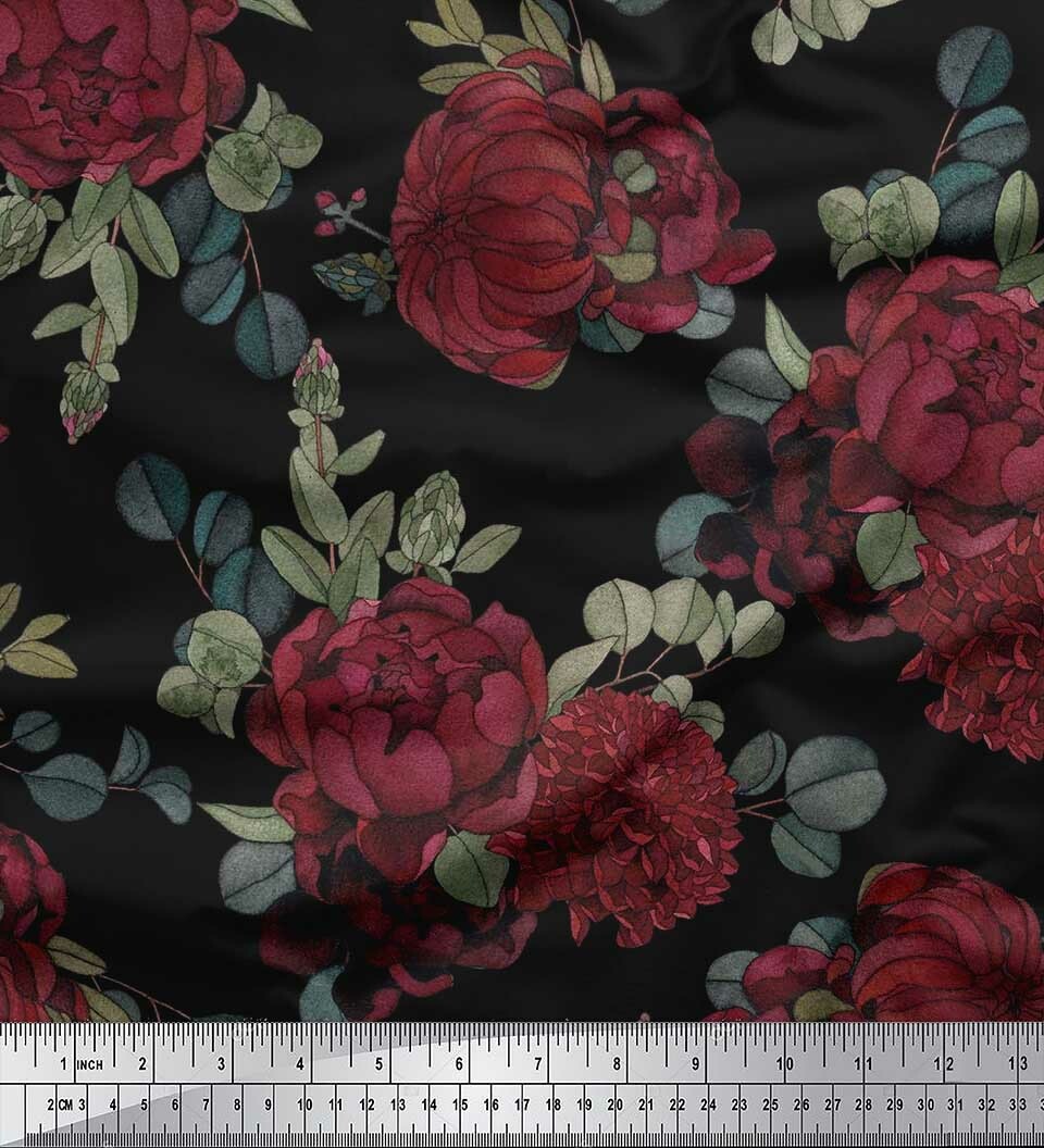 Maroon Floral Pattern