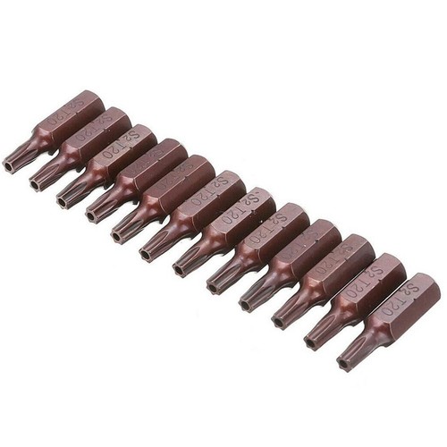 Heavy Duty T20 Hex Shank Magnetic Torx Security Screwdriver Bits 12 Set ...