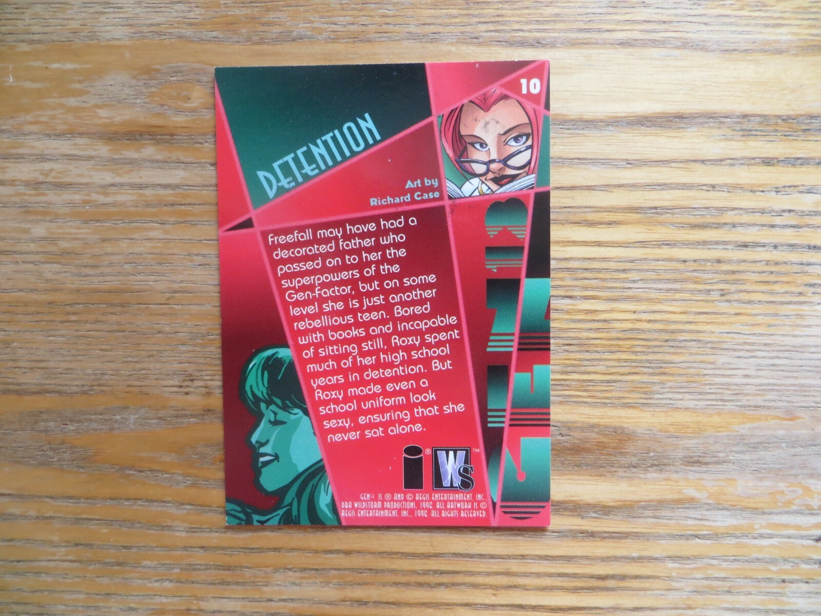 1996 VINTAGE WILDSTORM GEN13 FREEFALL CARD SIGNED RICHARD CASE, WITH ...