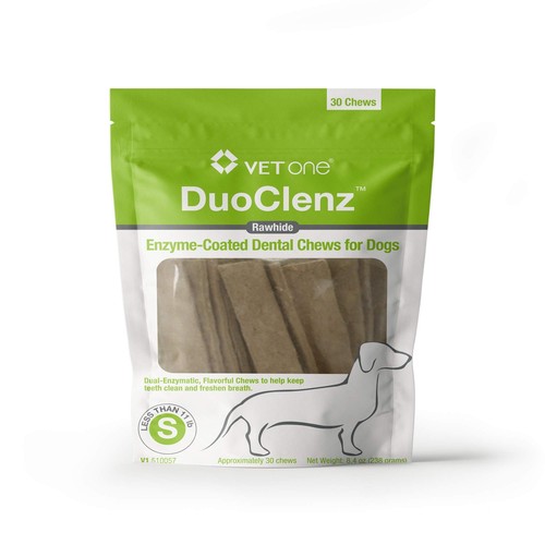 VetOne DuoClenz Dental Chews 30 Count Enzyme Coated Dog Treats for ...