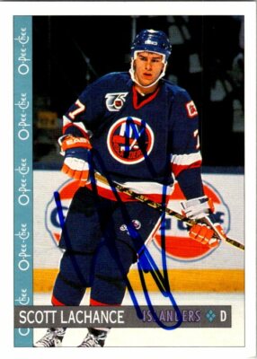 Scott Lachance New York Islanders Hand Signed OPC Hockey Card #390 in ...