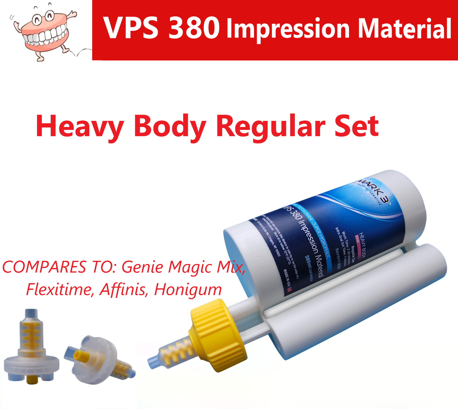 Dental HEAVY BODY REGULAR SET 380 VPS Impression Material VIrtual 380 ...