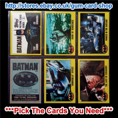 TOPPS - BATMAN CARDS 1989 2ND SERIES (G) *PLEASE SELECT CARDS* | eBay UK