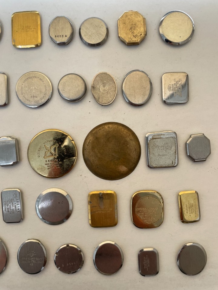 Lot of 40 Various Vintage Watch Case Backs - Great For Parts Or Repair ...