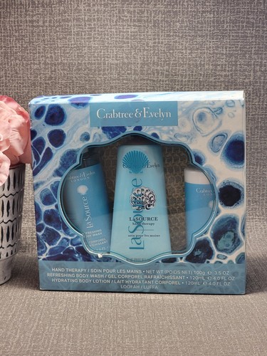 Crabtree & Evelyn La Source Gift Set Hand Therapy 3.5 oz Body Wash ...