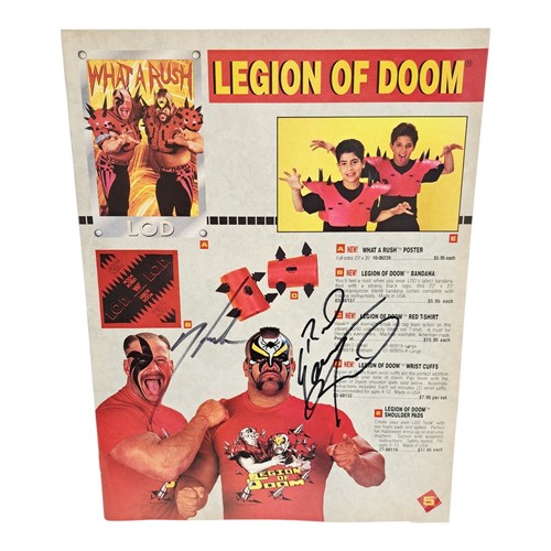 Rare WWF Legion Of Doom Signed Autograph Wrestling Magazine Ad WWE Hawk ...