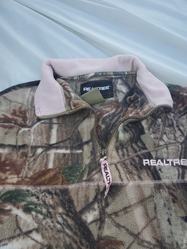 Realtree Camo Fleece 1/4 Zip Pullover Women Size Small (4-6) Long ...