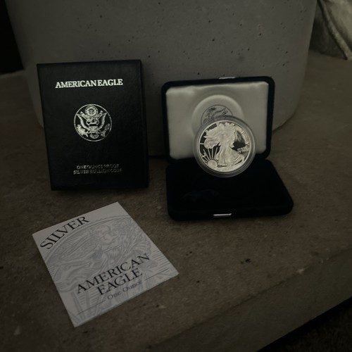 *1996 P AMERICAN SILVER EAGLE 1 OZ PROOF COIN IN BOX, WITH COA, OGP #R815 | eBay