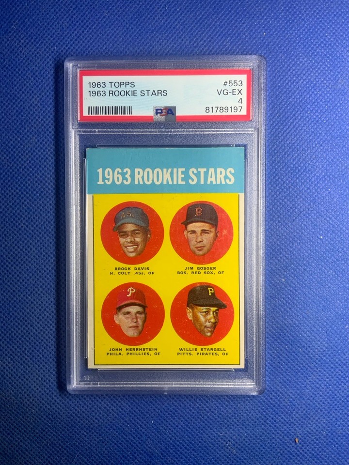 1963 Topps # 553 ROOKIE STARS WILLIE STARGELL - PSA 4 - PIRATES HOF ...