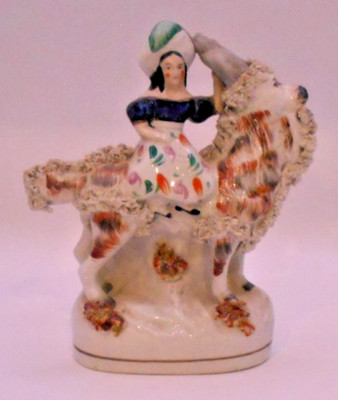 Antique Staffordshire Flatback Pottery, Princess Victoria on a Goat | eBay