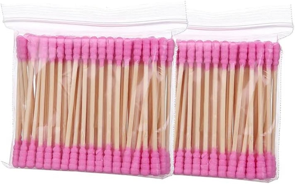 200 Pcs Colorful Double Tipped Cotton Swabs Cotton Ear Sticks Spiral ...