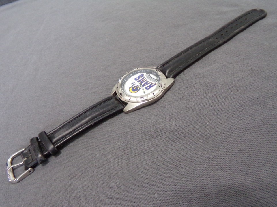 Men's Vintage ST. LOUIS RAMS Watch by FOSSIL w/ New Battery - Works ...