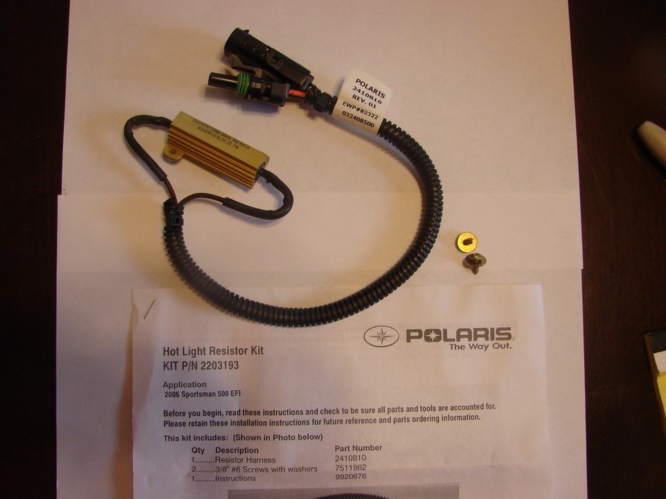 NOS Polaris Hot Light Resistor Kit 2006 Sportsman 500 EFI 2203193 | eBay