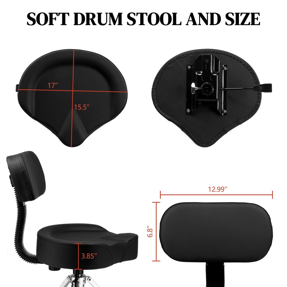 Drum Throne with Backrest,Heavy Duty Hydraulic Adjustable Drum Seat ...