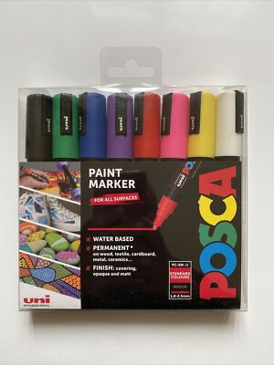 POSCA PC-3M Fine Bullet Tip Multi-Surface Paint Markers Assorted ...