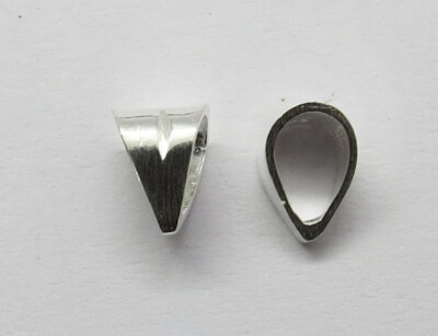 2 Pieces 925 Sterling Silver Pendant Bail Loop 7mm Long Jewelry ...