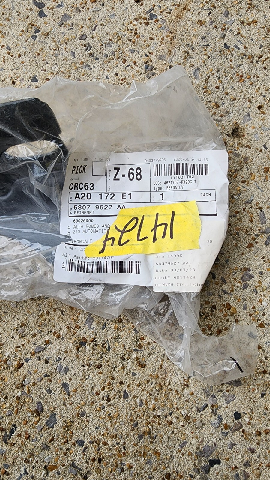 Side Body Panel Reinforcement Mopar 68079527AA for sale online | eBay