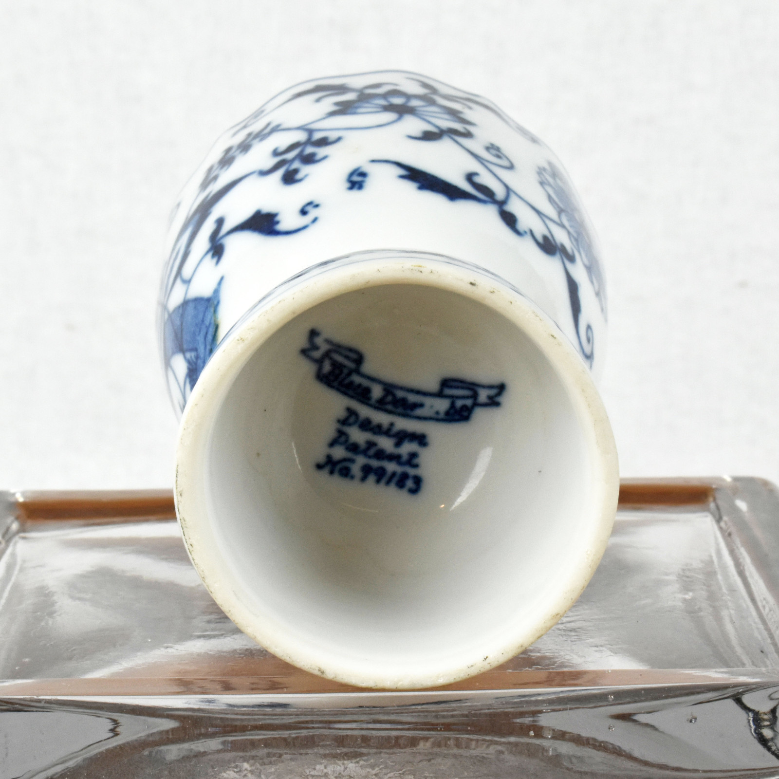 Vintage Blue Danube Onion Pattern Egg Cup Server (Design Patent 99183 ...