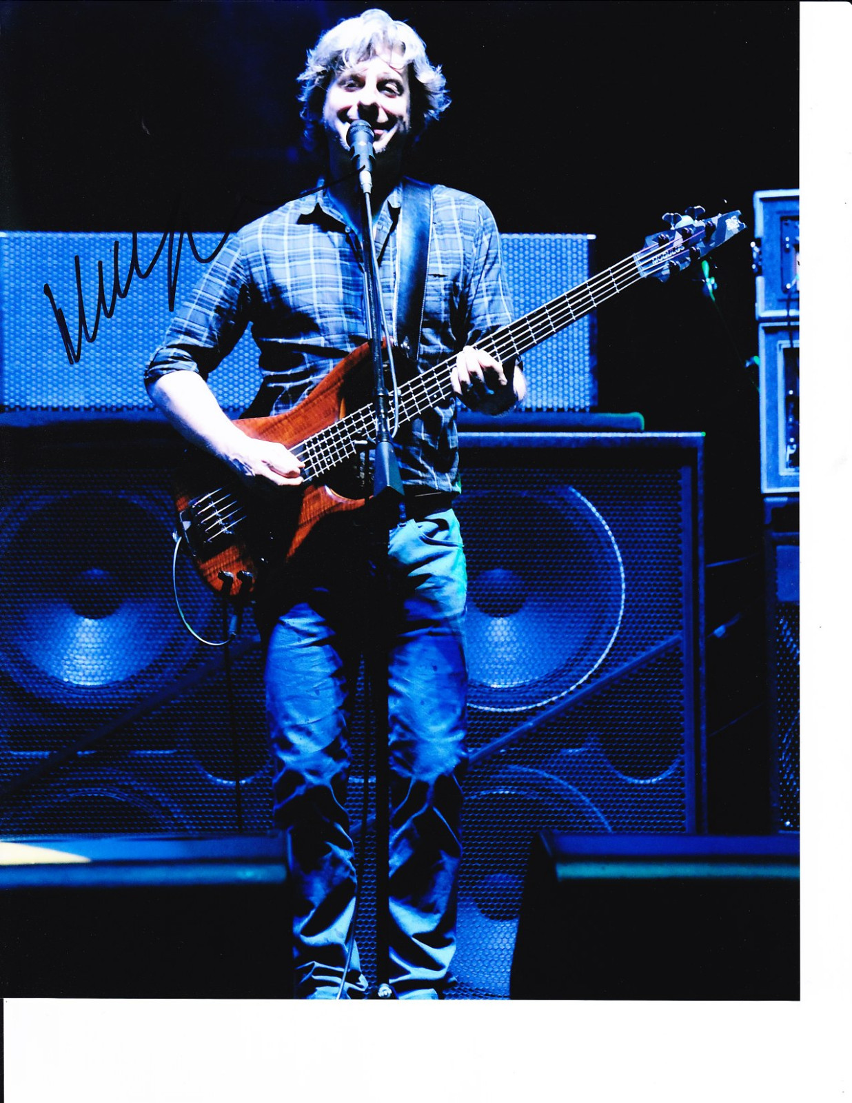 MIKE GORDON PHISH SIGNED PLAYING BASS 8X10 | eBay