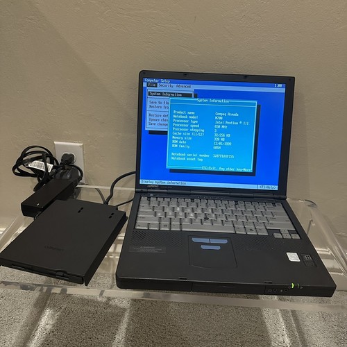VINTAGE Compaq Armada M700 Intel Pentium III 320MB RAM BOOTS w Floppy ...