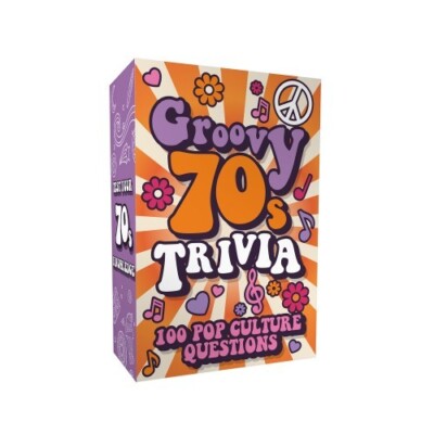 711017 GROOVY 70S TRIVIA CARDS TRIVIA GAME 100 70S QUESTIONS FAMILY FUN ...