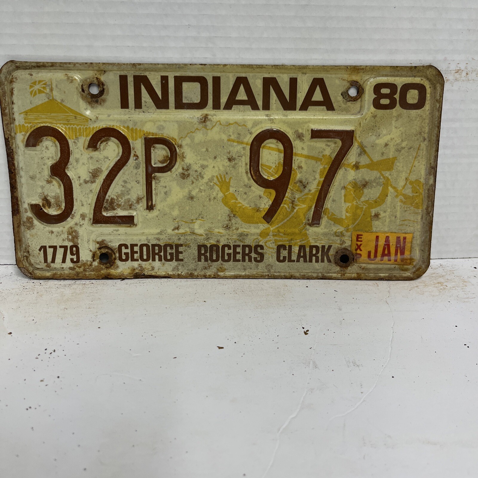 Vintage 1980 Indiana License Plate - Crafting Birthday MANCAVE slf | eBay