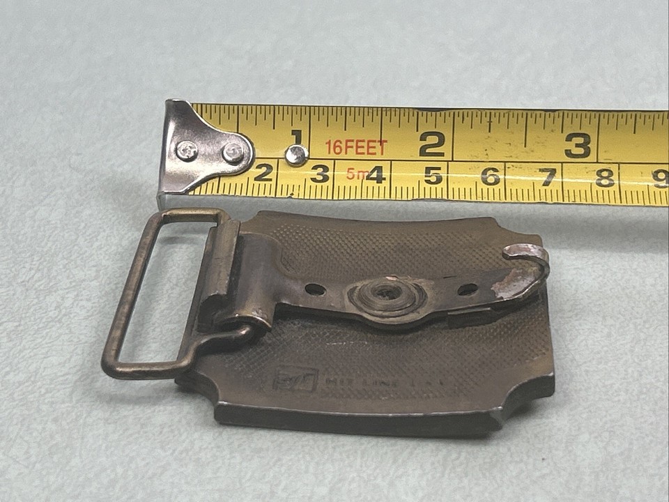 Vintage Locksmith Security Brass Belt Buckle Skeleton Keys Hit Line USA ...