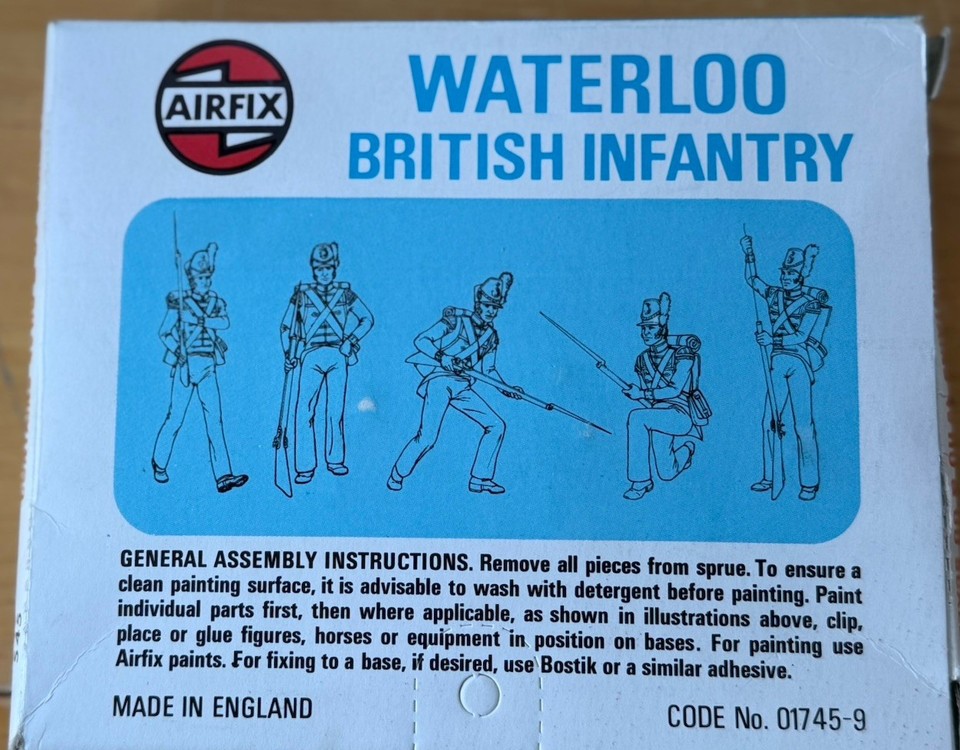 Airfix HO 00 Scale Waterloo British Infantry Soldiers 60 Pieces In ...