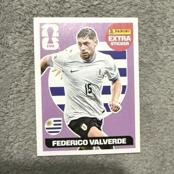 Panini Federico Valverde Extra Sticker FIFA World Cup Uruguay Trading ...