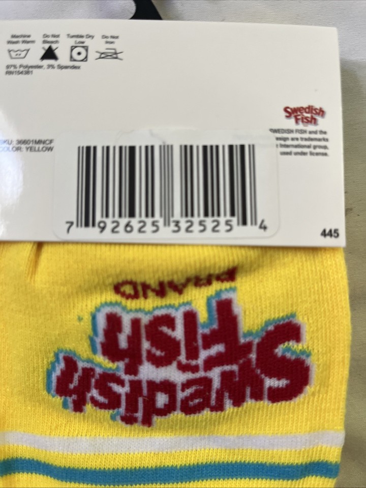 Crazy Socks Swedish Fish Candy Crew Socks Men’s Size 6-12 Unisex Fun ...