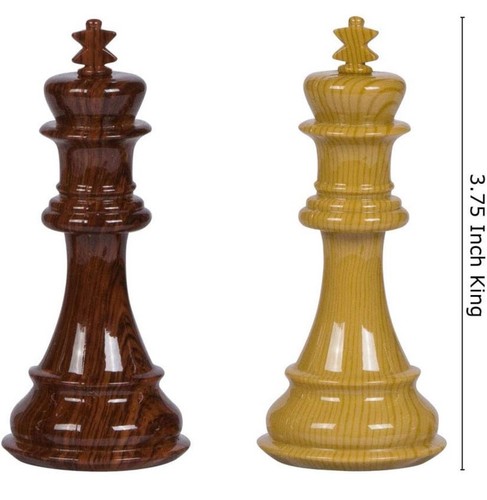 High Polymer Weighted Chess Pieces with 3.75'' King - 2 Extra Queens ...