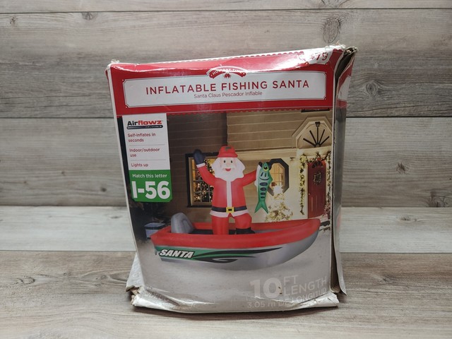 Holiday Time Airflowz 10' Santa in Boat Inflatable for sale online | eBay