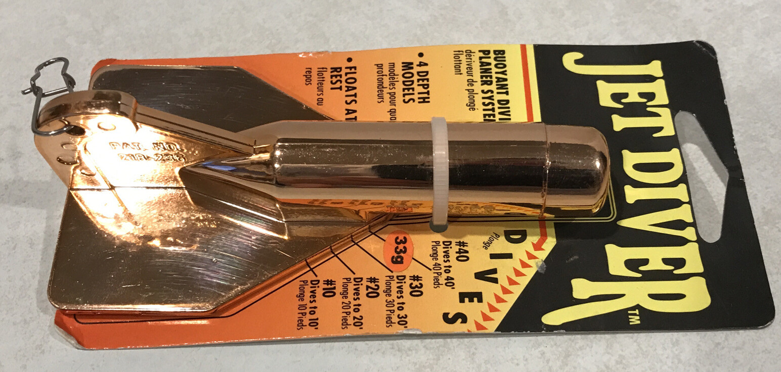 Luhr Jensen Jet Diver 040 Metallic Copper Dives 40 Feet Fish Tackle ...