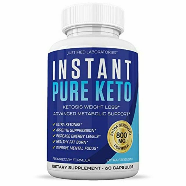 Keto Instant Pure 800mg Weight Loss Capsule - 60 Count for sale online ...