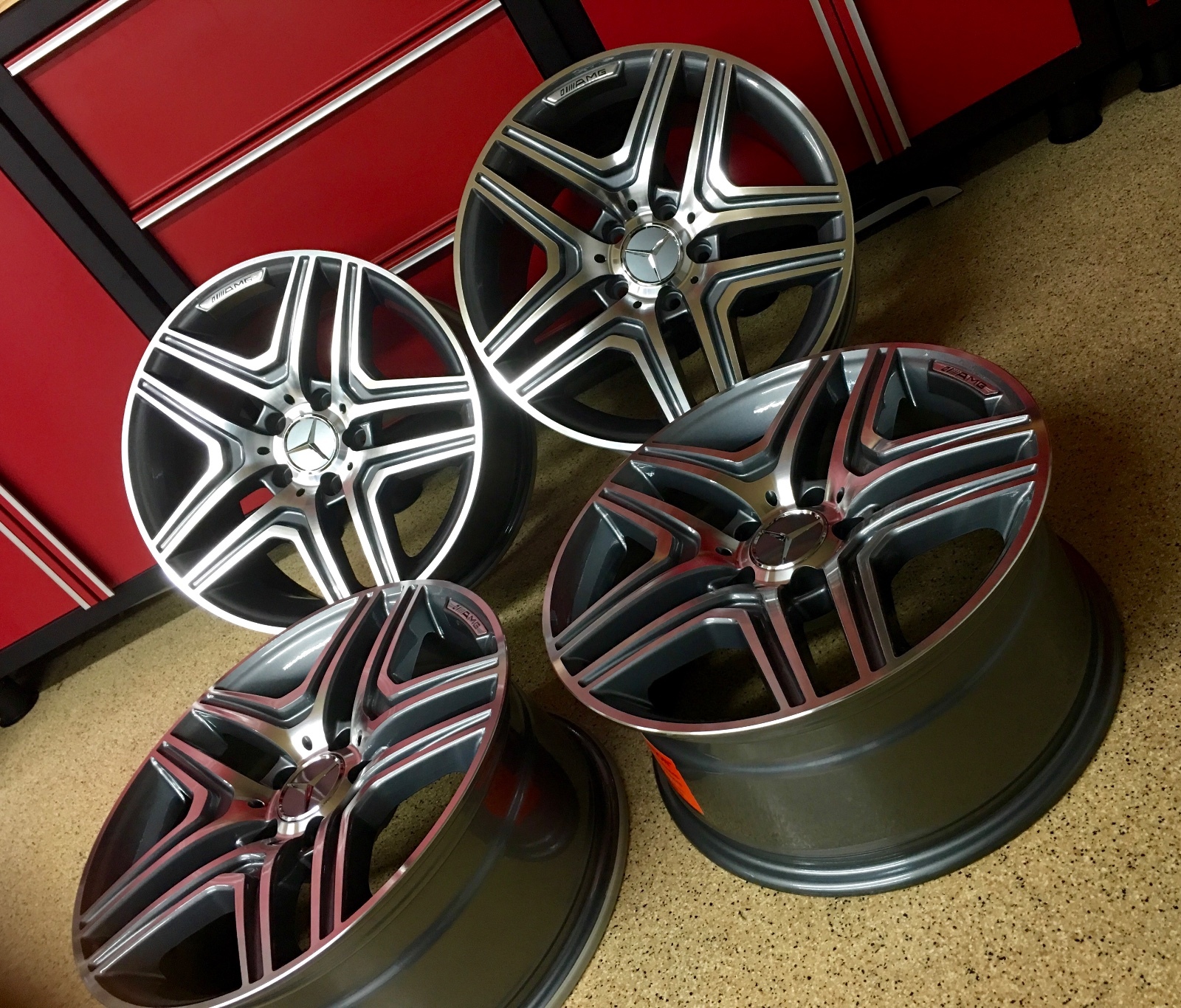 MERCEDES 20 INCH GUNMETAL EDT Ml63 NEW RIMS SET4 EXCLUSIVE ML63 FITMENT ...