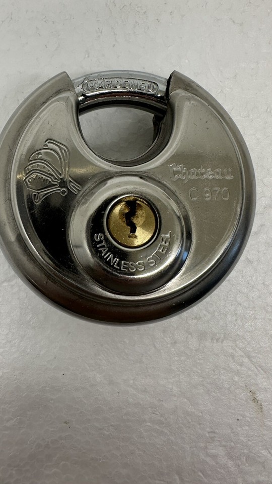 Chateau Heavy Duty Padlock With Key Stainless Steel C970 | eBay
