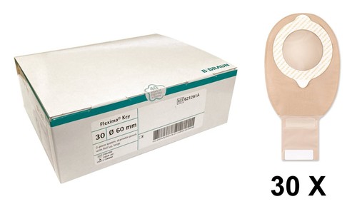 B.BRAUN Flexima Key Roll'Up Maxi Drainable Colostomy Ileostomy Stoma ...