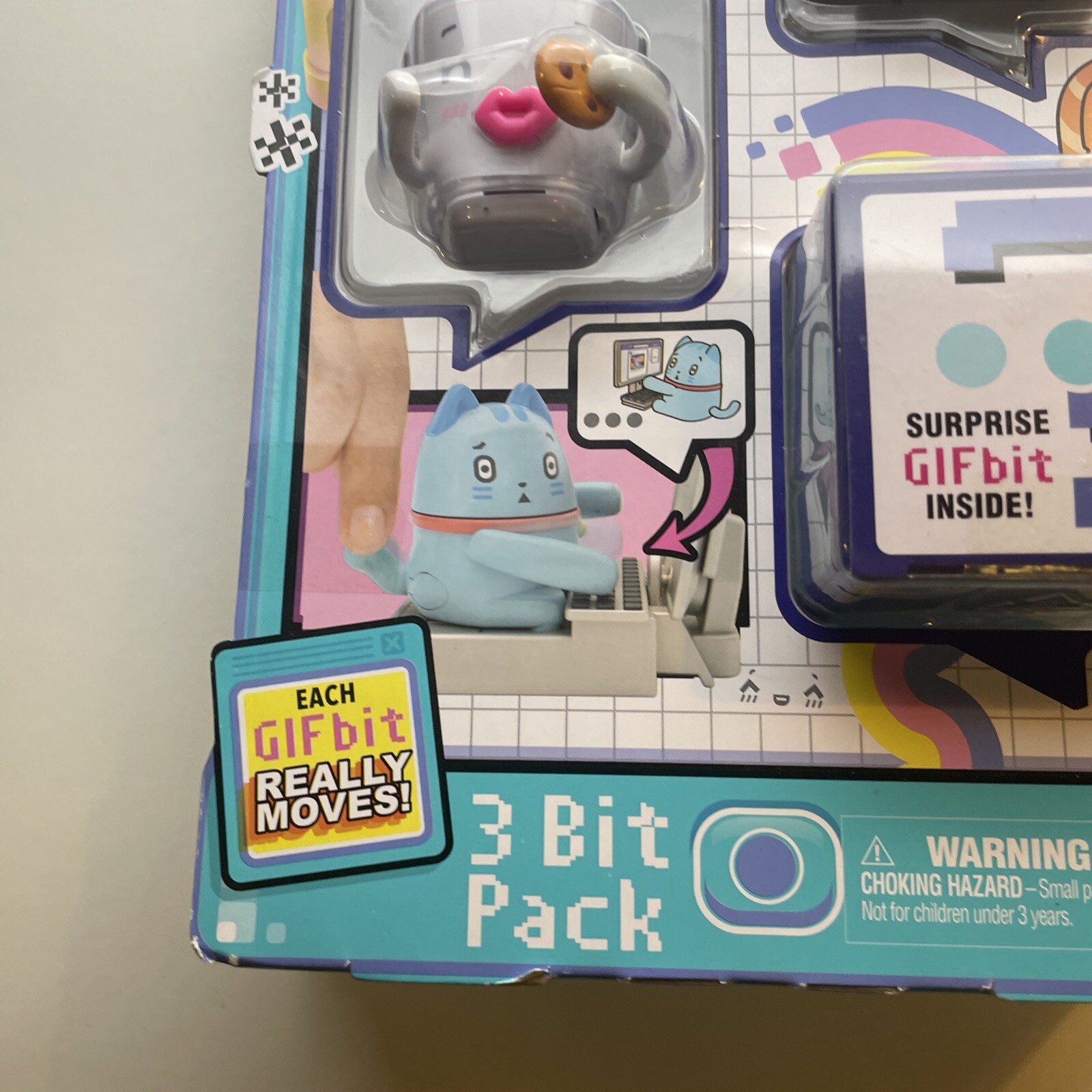 Oh My GIF Toy GIFS Gone Live 3 Bit Pack Animated Figures Cat Brand New ...