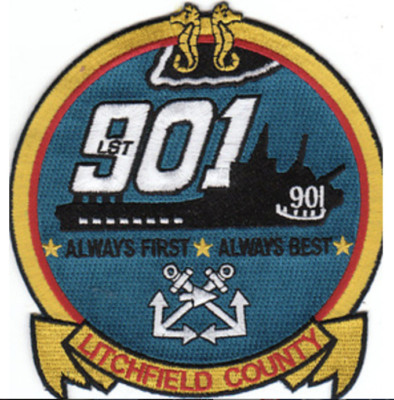 5" USS NAVY LST-901 LITCHFIELD COUNTY EMBROIDERED PATCH | eBay