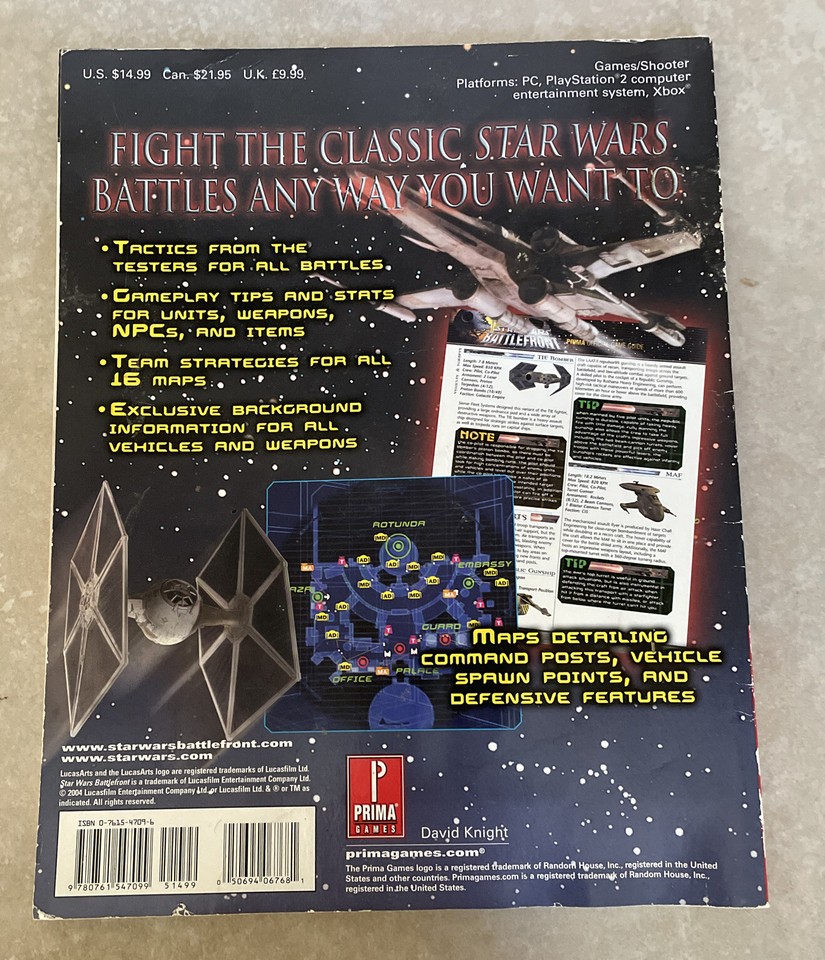 Star Wars Battlefront Pc Ps2 Xbox Prima Official Strategy Guide | eBay