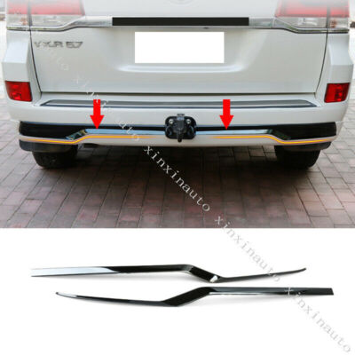 Glossy Black Rear Bumper Molding Trim Strips For Toyota Land Cruiser ...