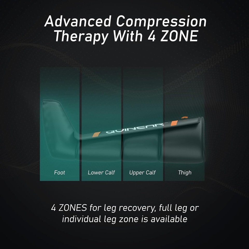 QUINEAR Professional Leg Recovery System, Cordless Air Compression ...