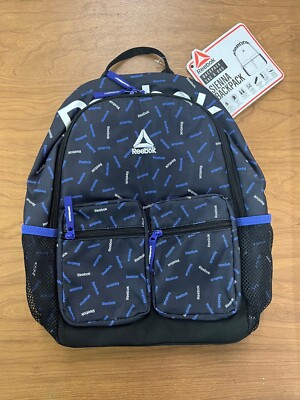 Reebok Sienna Backpack Book Bag Zippered Black Combo NWT | eBay