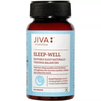 Jiva Ayurveda Sleep Well Tablets (120tab), Restores Sleep Naturally ...